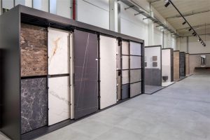 Large Tile Modular Display System, Tile Panel Sliding Display Rack ...