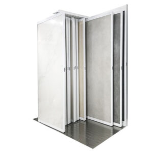 Customized Showroom Tile Rock Slab Sliding Display Rack - YiDuDisplay