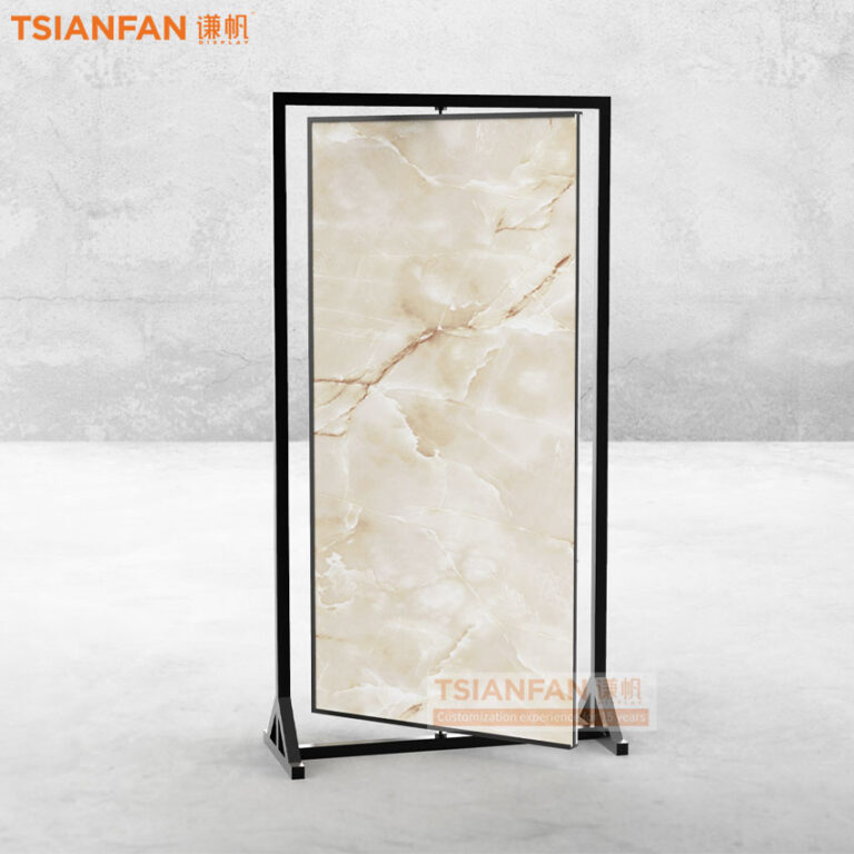 tile marble slab display stand rotating display rack floor stan