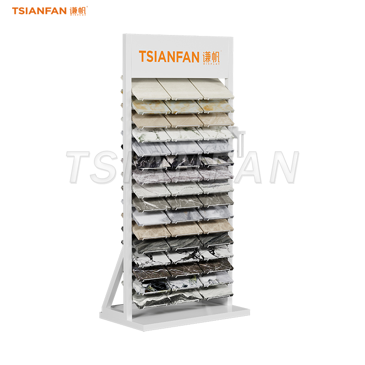 SRL132-stone rack stone showroom display rack quartz stone display shelf