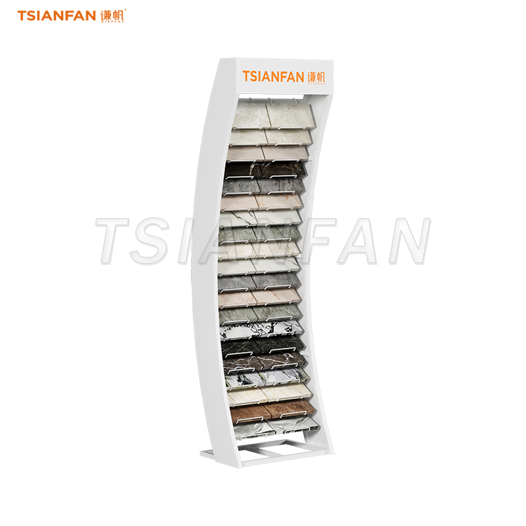 curved granite stone display stand artificial stone display rack -SRL104