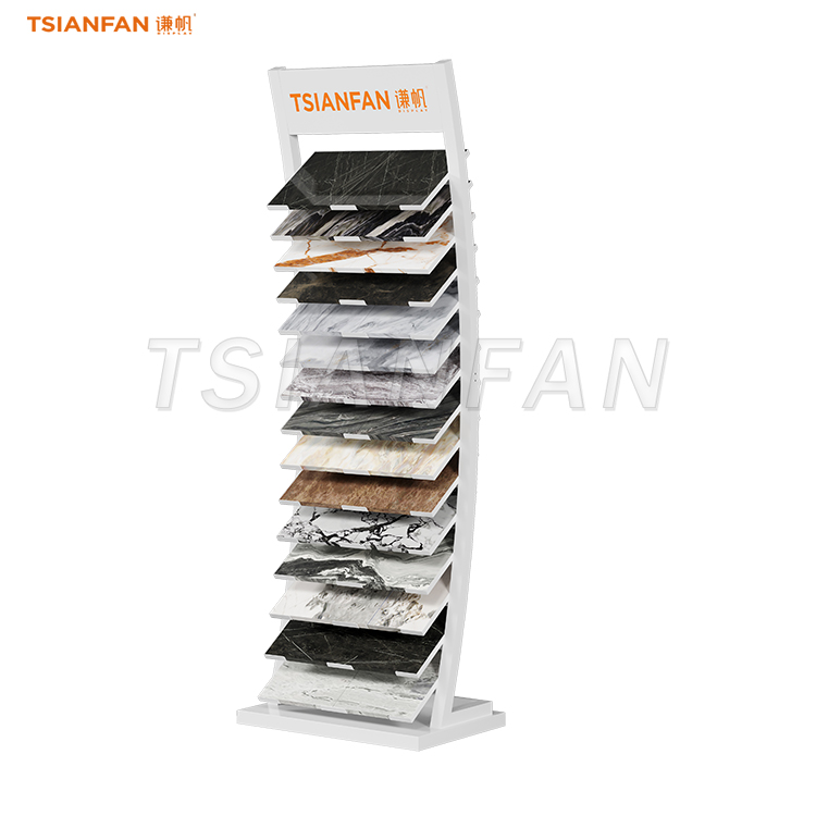 Terracotta floor tile display rack stone stands for showcasing -SRL029