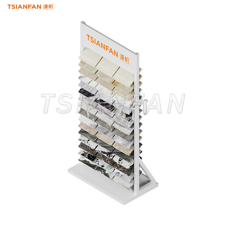 SRL132-stone rack stone showroom display rack quartz stone display shelf