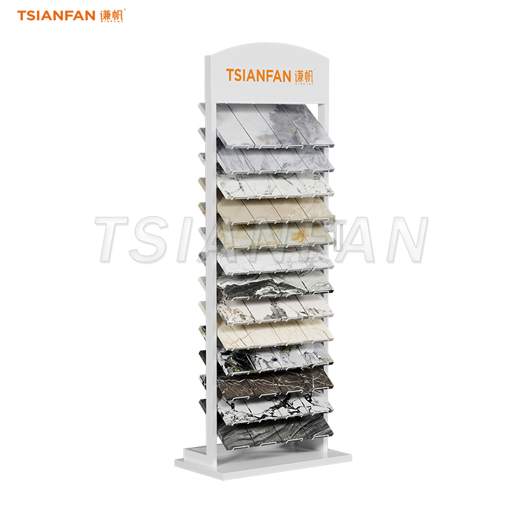 SRL132-stone rack stone showroom display rack quartz stone display shelf