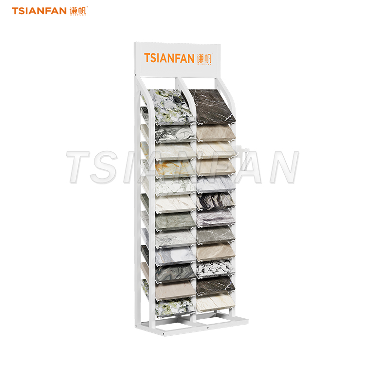 Freestanding quartz stone display stand granite showroom display-SRL052