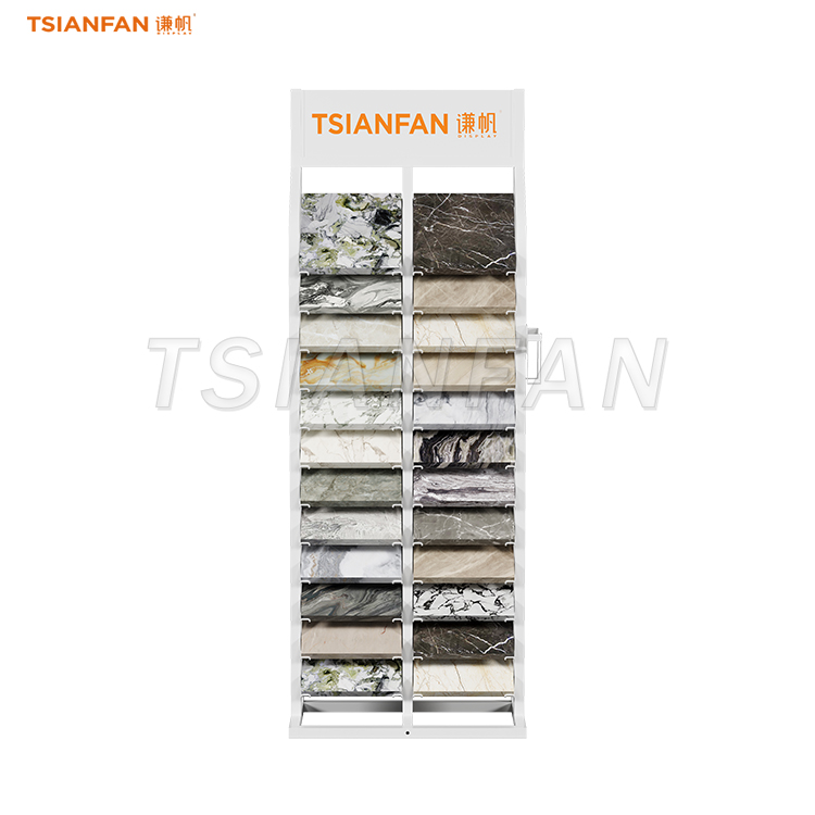 Freestanding quartz stone display stand granite showroom display-SRL052