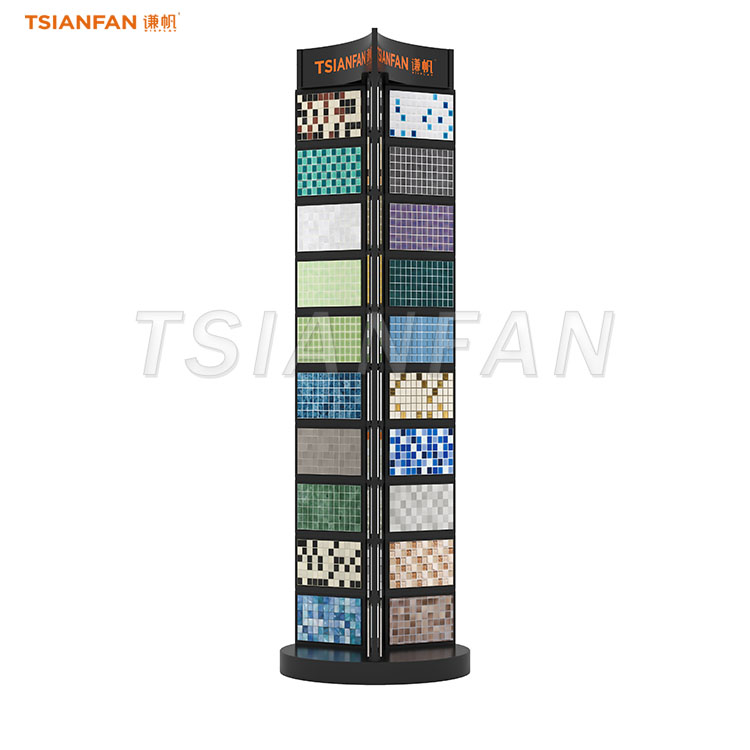 black mosaic sample stone display stand-MZ2071