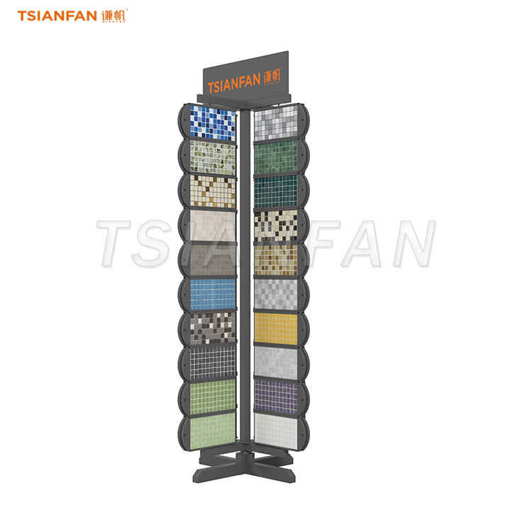 mosaic tile rotating display rack-MM016