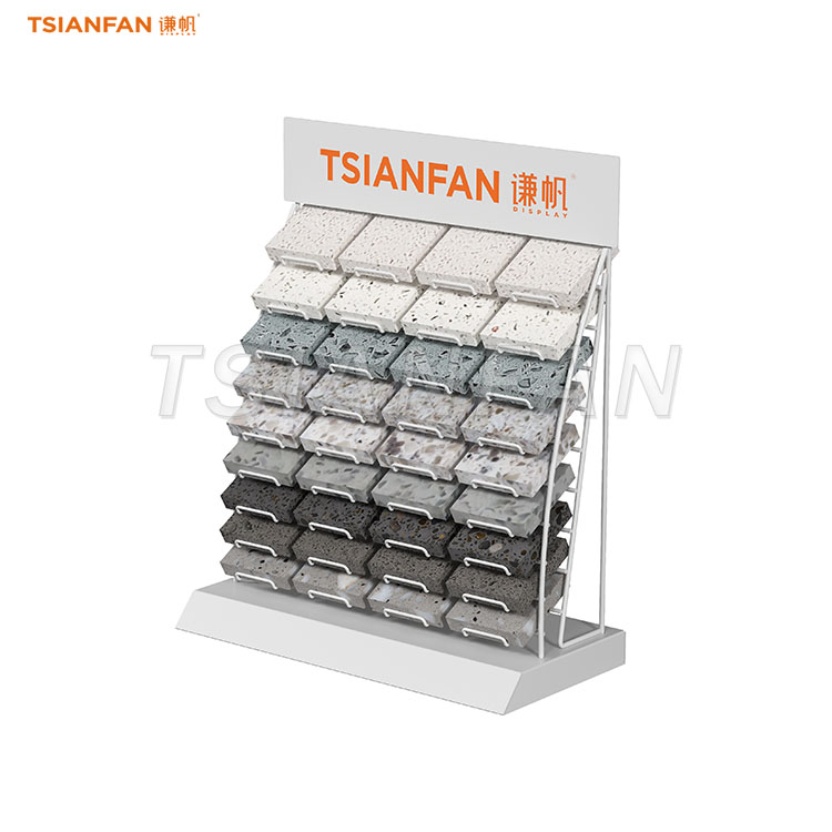 vertical sample stone tabletop display rack-SRT066