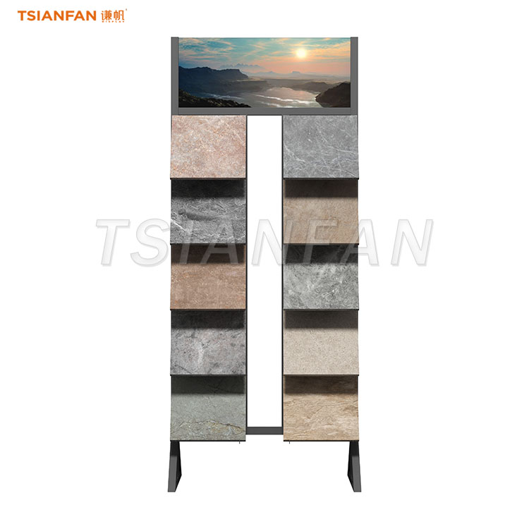 marble stone tower display rack stone sample displays-SG912
