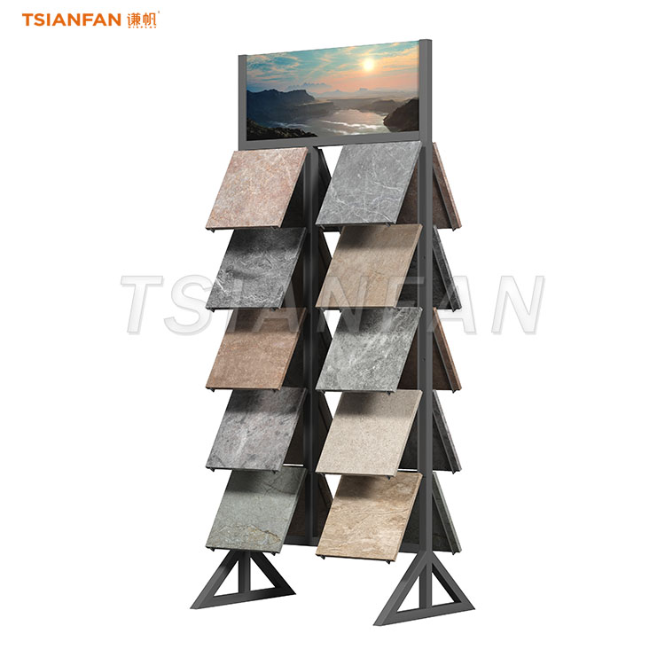marble stone tower display rack stone sample displays-SG912