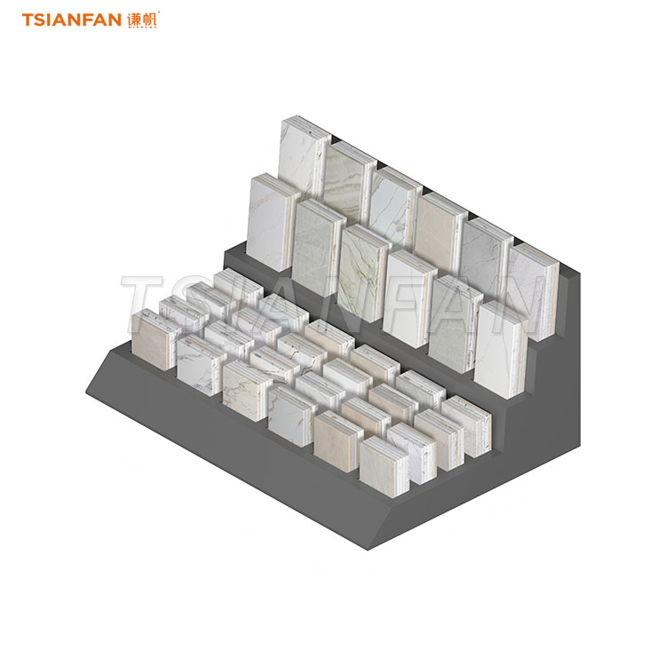 sample stone slotted countertop display rack-SRT787
