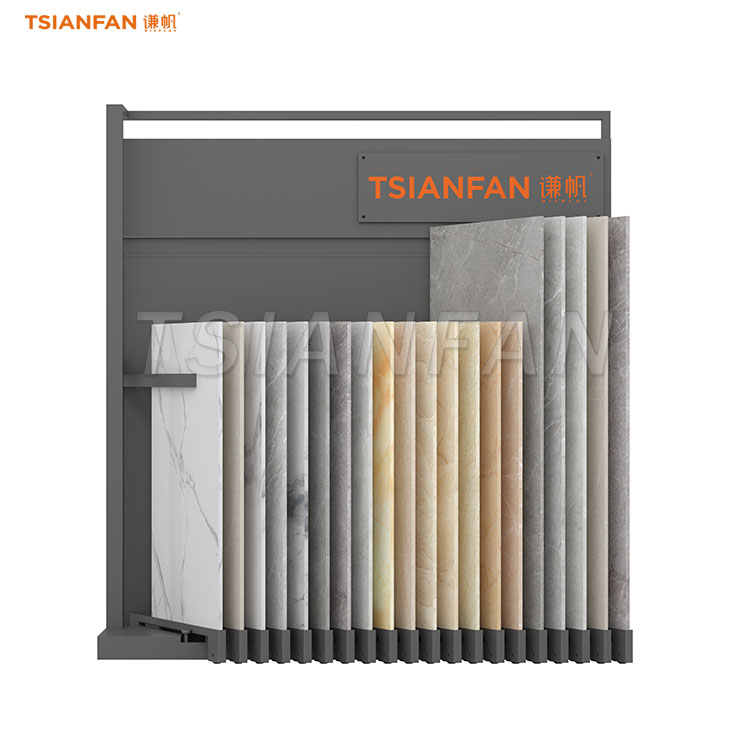 ceramic tiles pull-out display stand large stone display stand-CT004