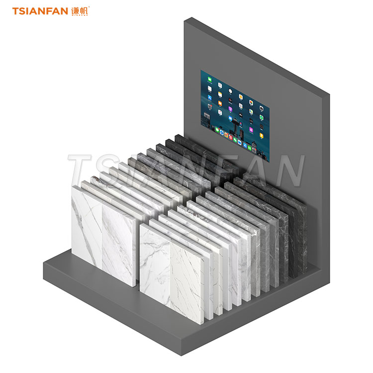 granite display rack digital stone display stand-SRT138