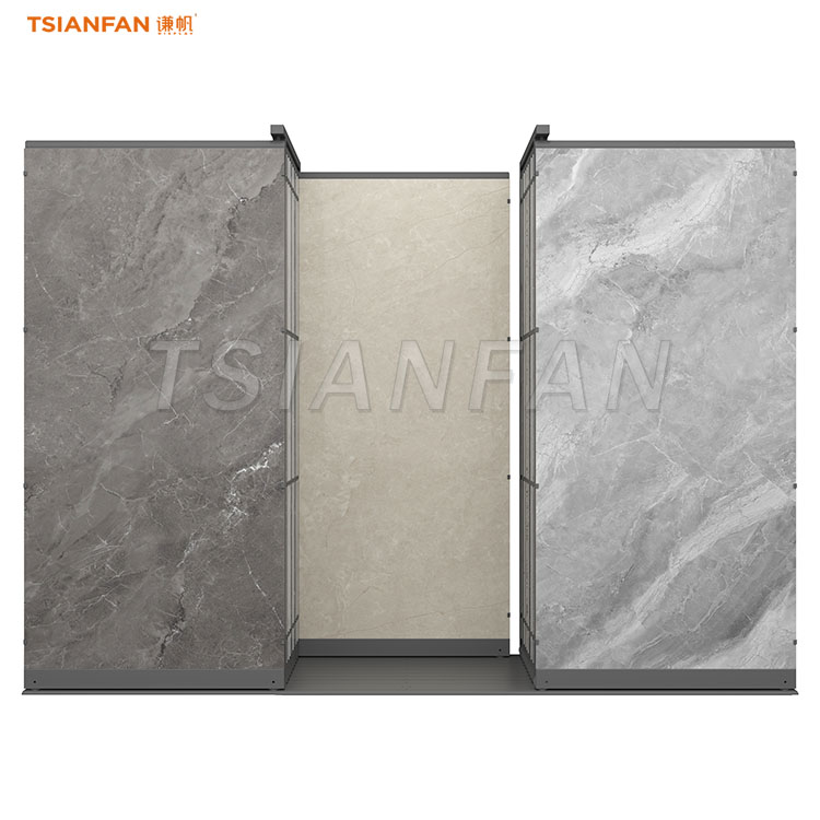 large slabs push pull display stand display frame customization