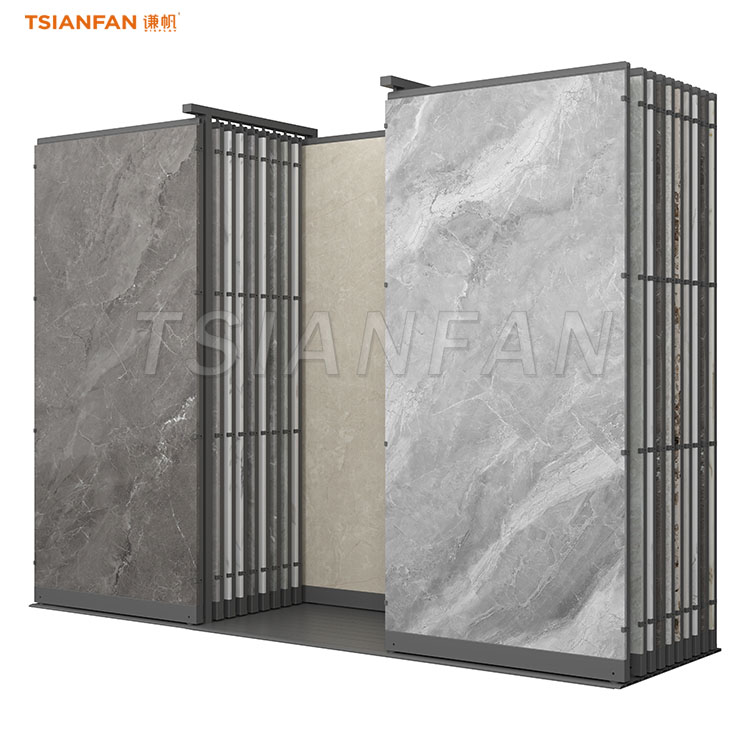 large slabs push pull display stand display frame customization