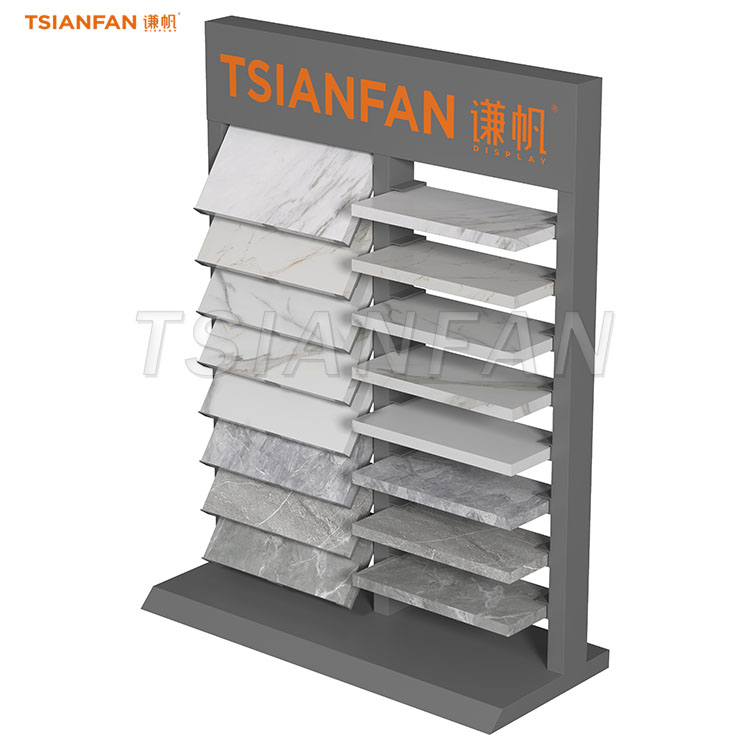 custom small stone display stand desktop display rack-SRT813