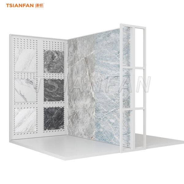 quartz display stand granite sample display rack-CD106