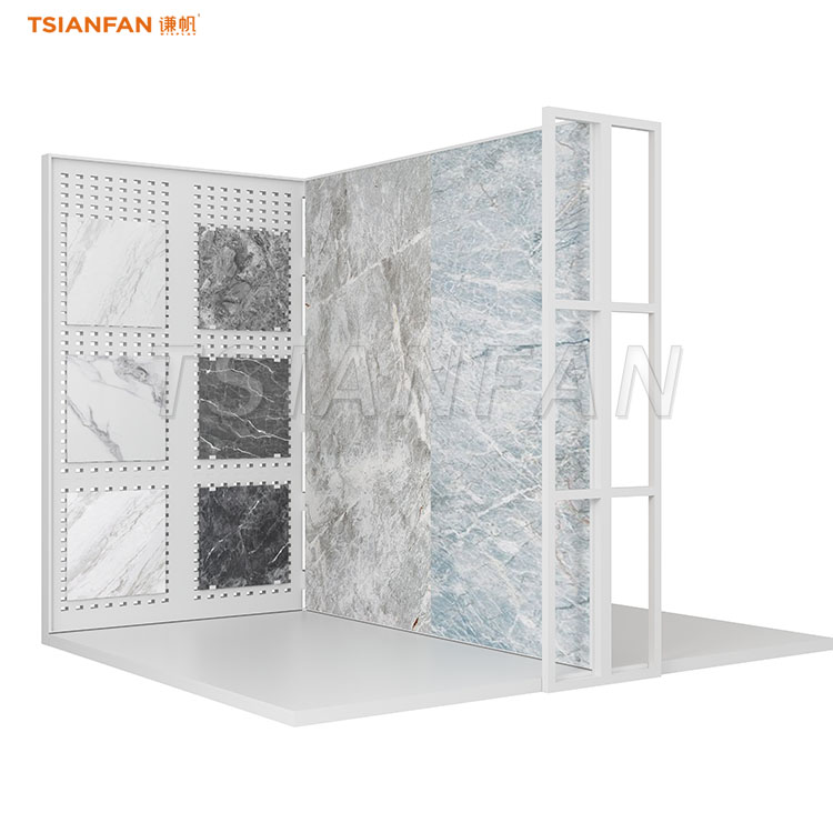 quartz display stand granite sample display rack-CD106