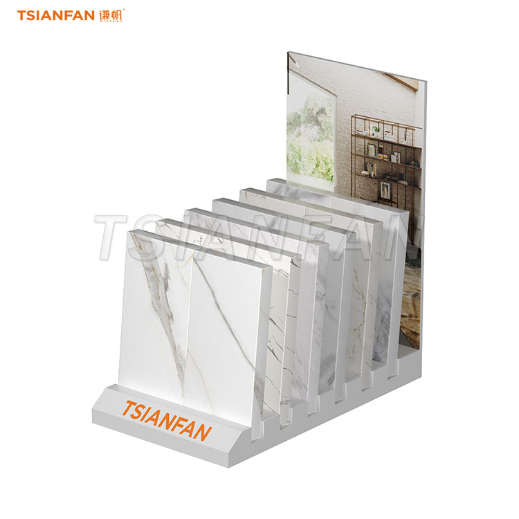 quartz stone display rack ceramic showroom design ideas-SRT320