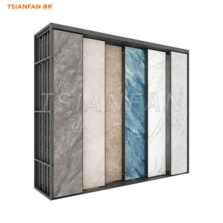 Smooth glide sliding tile display rack for marble samples-SG601