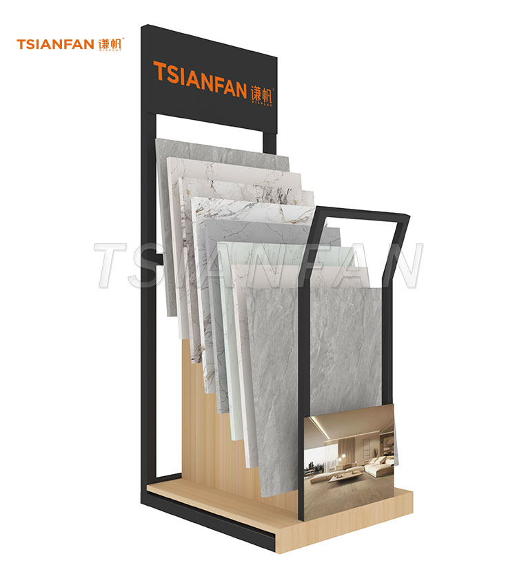 Floor-standing quartz sample displays with reinforced base-SRL955