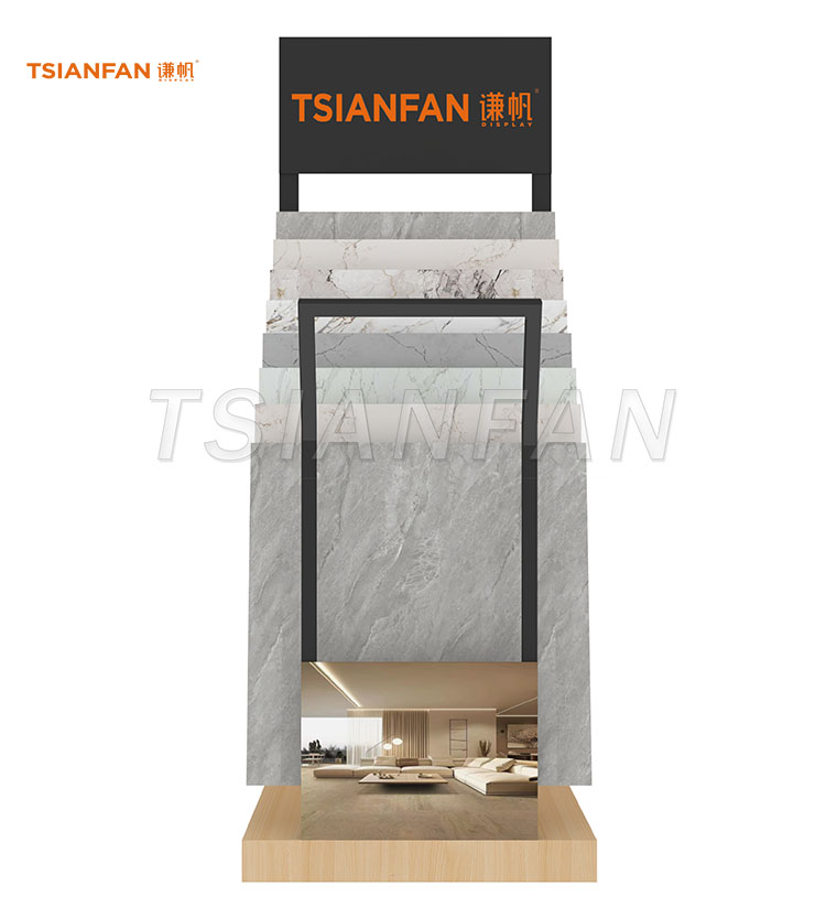 Floor-standing quartz sample displays with reinforced base-SRL955